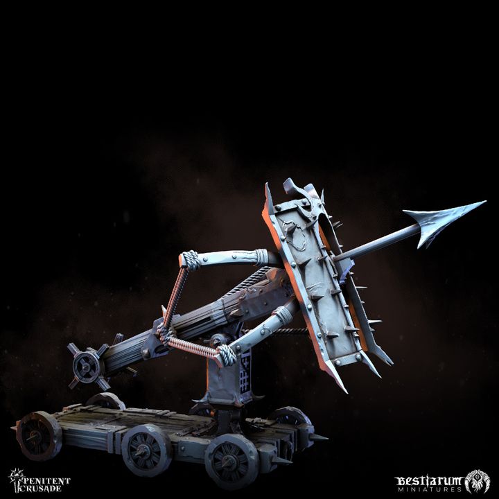 3D Printable Scorpion Ballista | Penitent Crusade by Bestiarum Miniatures